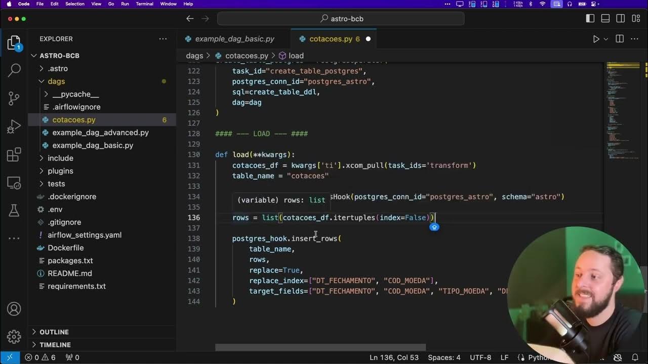 Criando e inserindo dados em um banco postgres com apache airflow! - YouTube