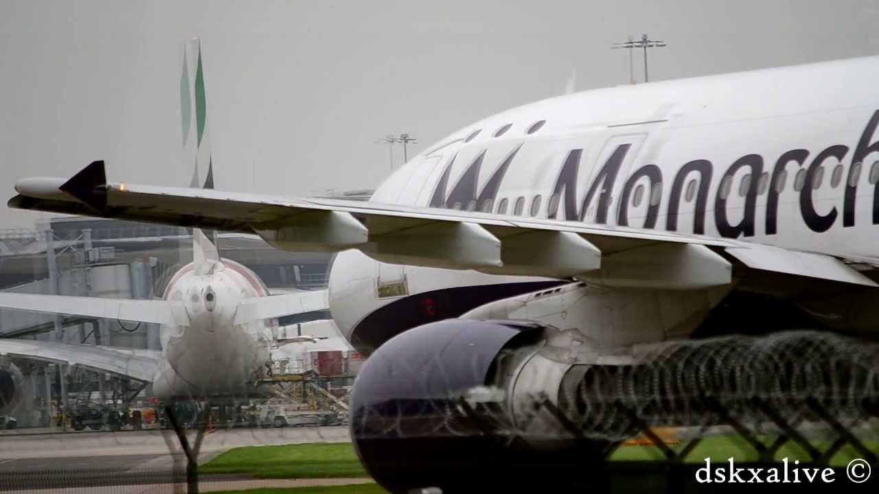 **Shoddy paint** Monarch A300-600R (G-OJMR) Landing Manchester, 1080p ...