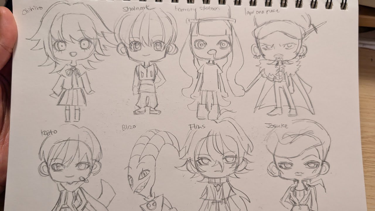 drawing your fave character as chibis! - YouTube