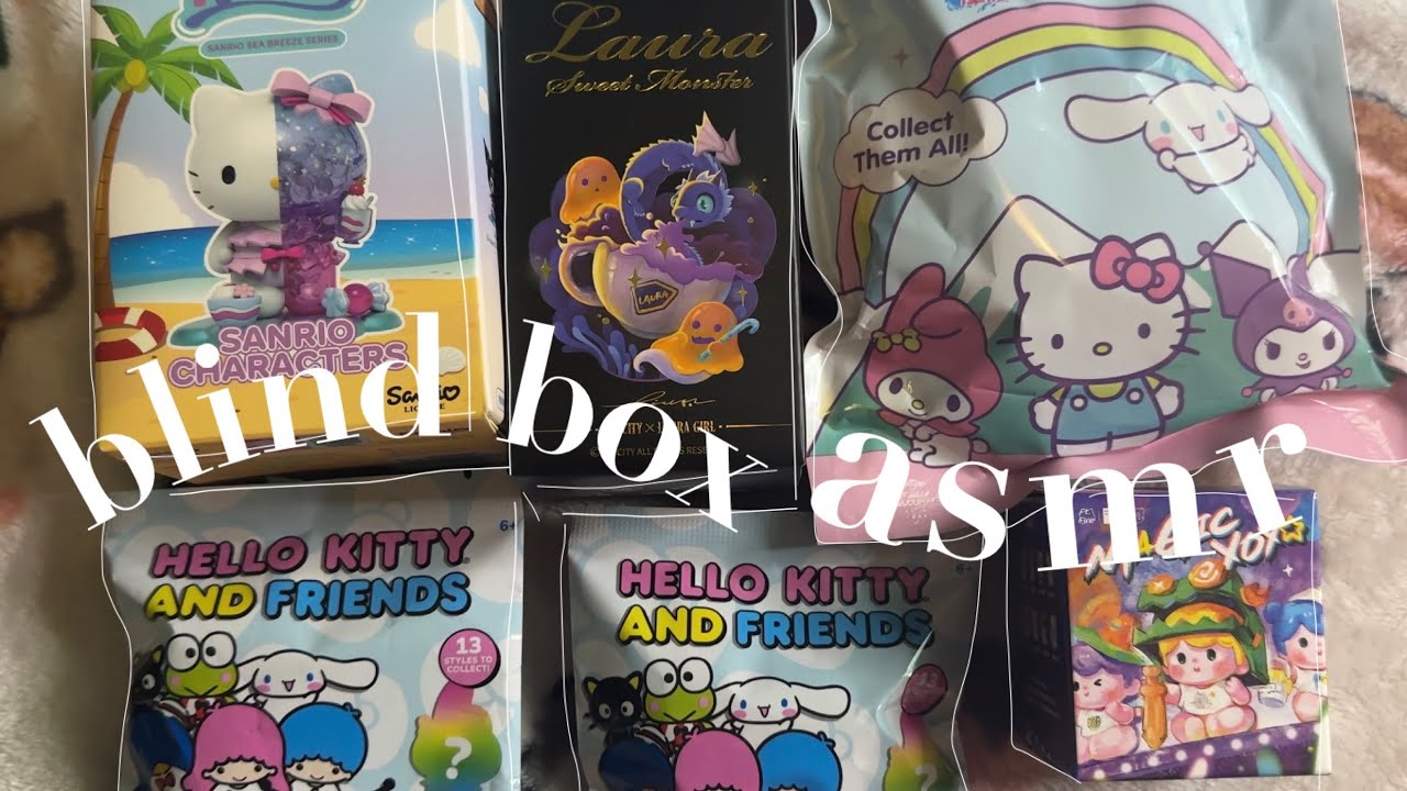 ASMR | Blind Box unboxing! Sanrio & kikagoods blind box sounds ! no ...