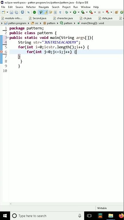 String pattern program in java #shorts #tamil #java - YouTube