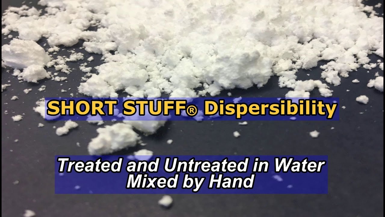 Untreated vs. Treated Short Stuff® in Water with Low Shear - YouTube