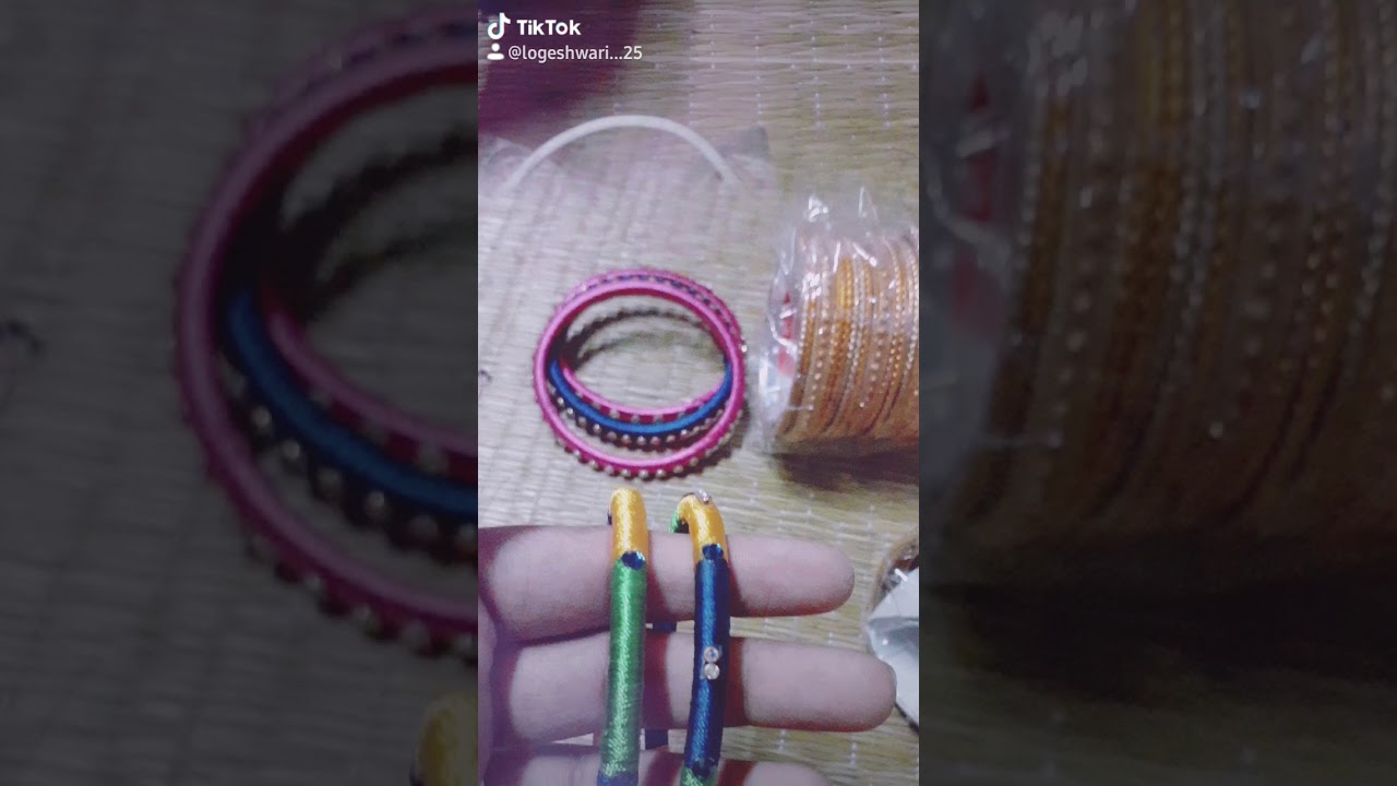 My bangles thread work / Lk Family Vlogs Tamil - YouTube