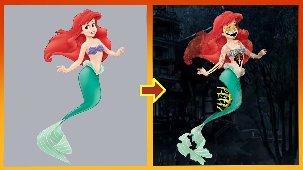 DISNEY Princesses Turn Into Zombies | CREEPY | ART Cartoon - YouTube