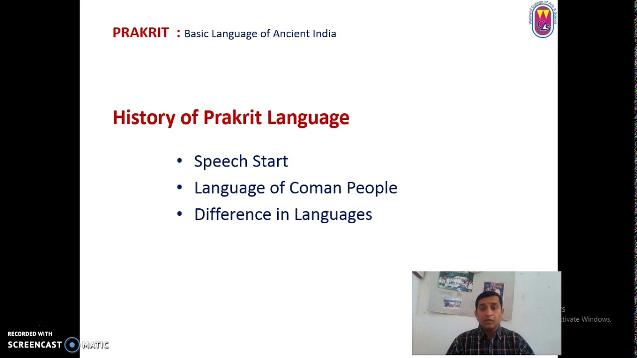Prakrit- Basic Language of Ancient Indian by Dr. Mahaveer Shastri - YouTube