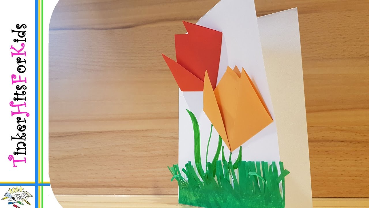 DIY Greeting Card #07 (Spring-Origami) - YouTube