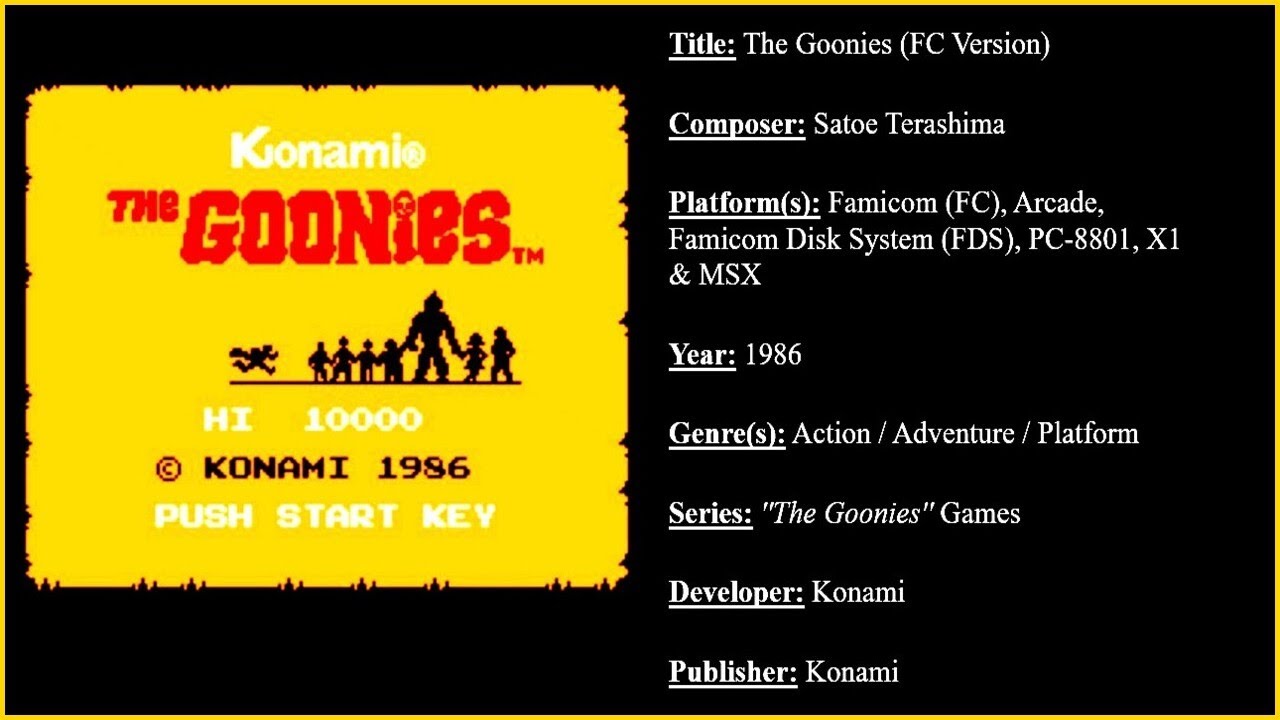 The Goonies (FC) [Soundtrack in FULL HD & 320 KBPS] - YouTube