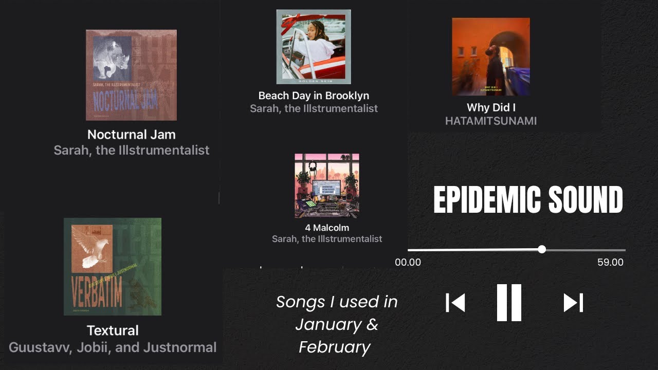 Epidemic sound songs I used in January & February 23” - YouTube