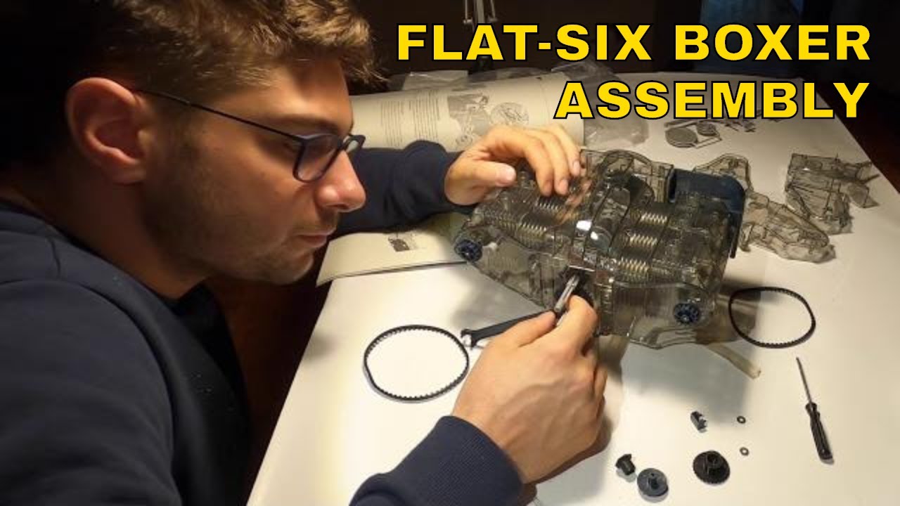 Porsche FLAT-SIX BOXER ENGINE Assembly Timelapse with Beethoven (Model 1:4) - YouTube