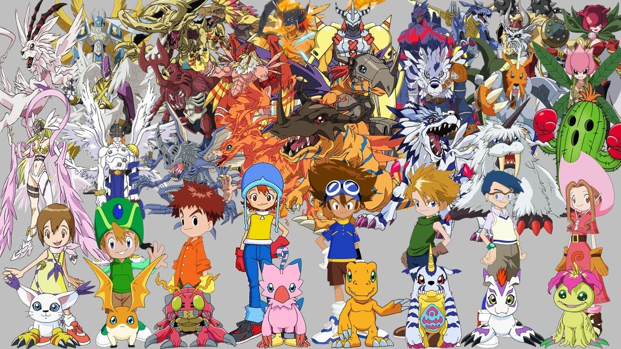 Todas las Digievoluciones de Digimon Adventure - YouTube