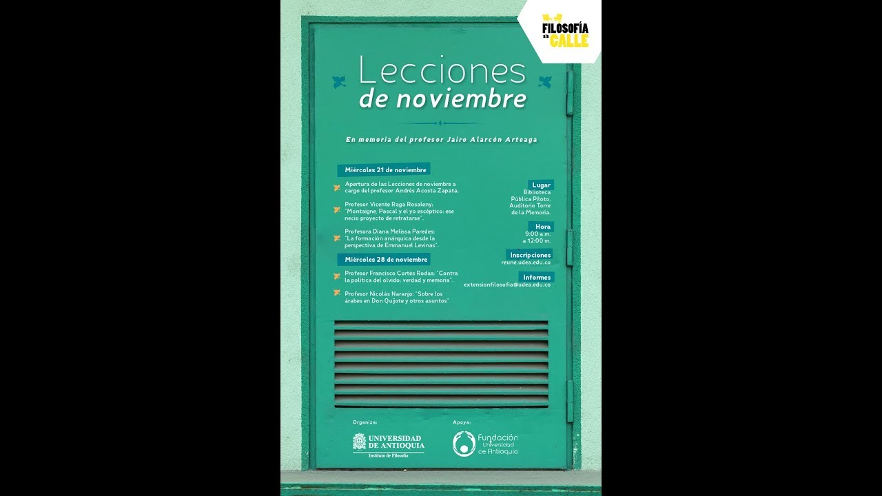 Lecciones de Noviembre. En memoria del profesor Jairo Alarcón Arteaga ...