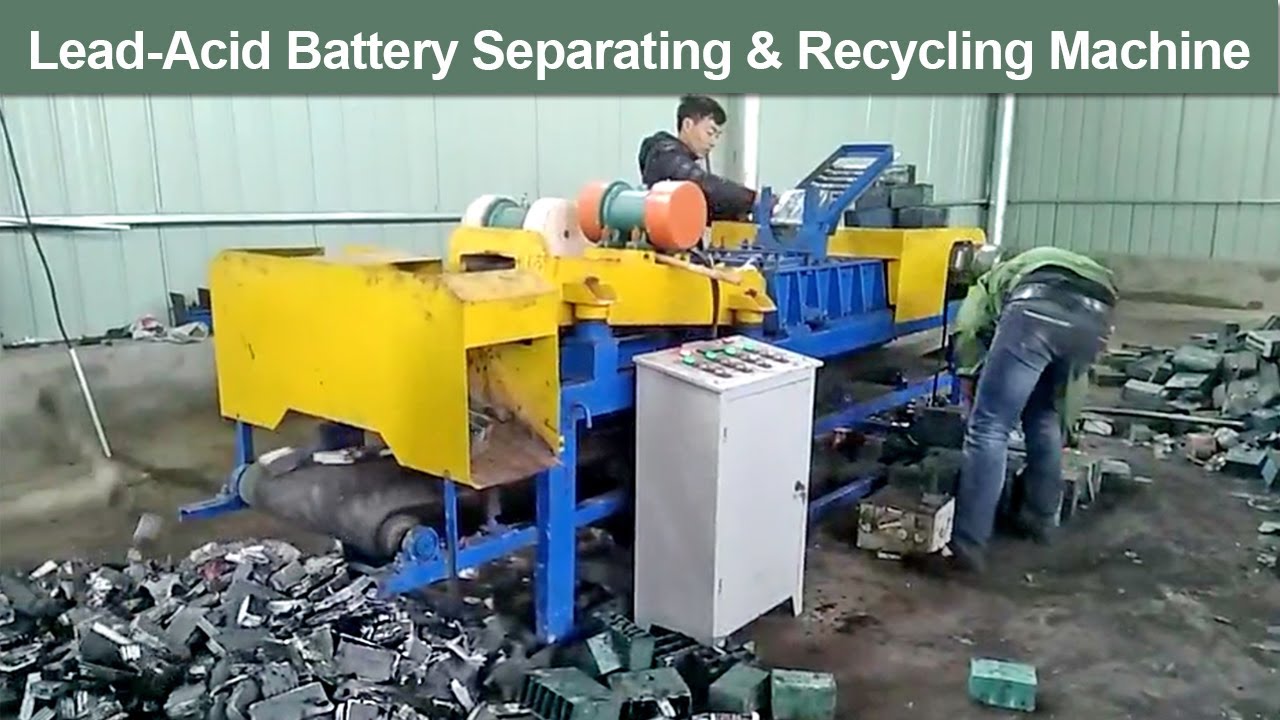 Lead-Acid Battery Scrap Separating & Recycling Machine - YouTube