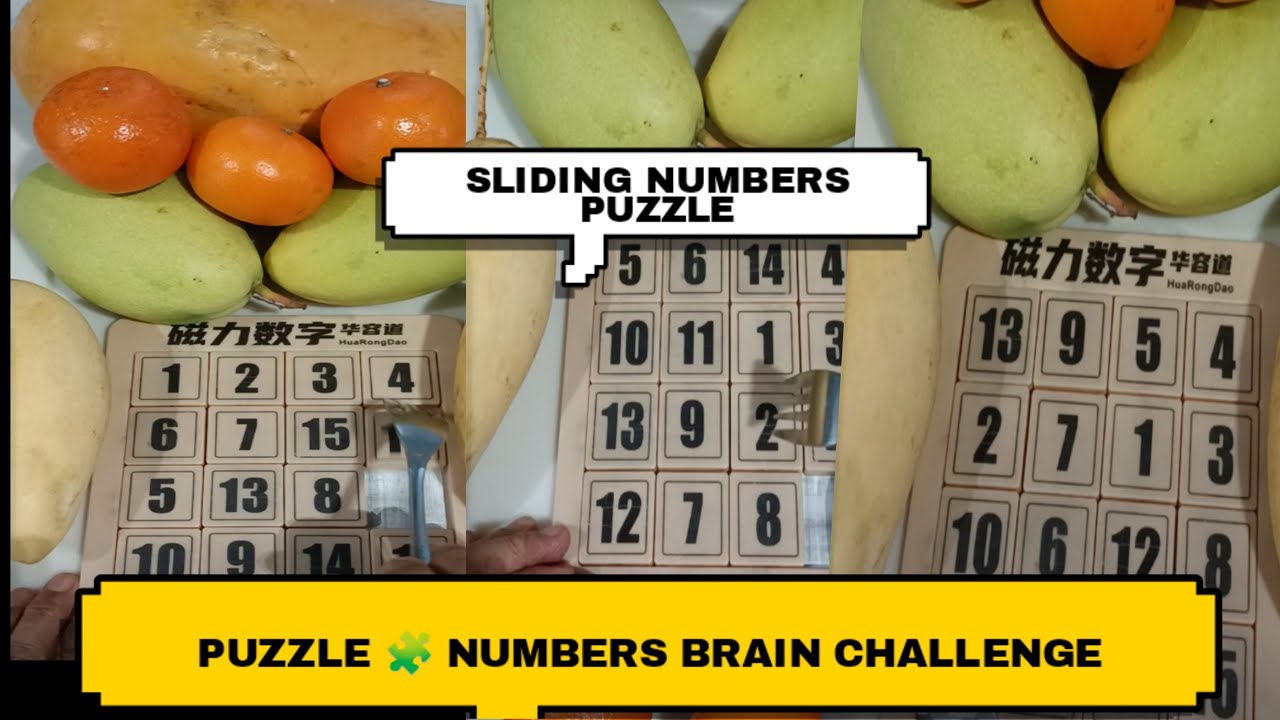 SLIDING NUMBERS PUZZLE GAMES LETS PLAY #PUZZLENUMBERS BRAIN CHALLENGE ...
