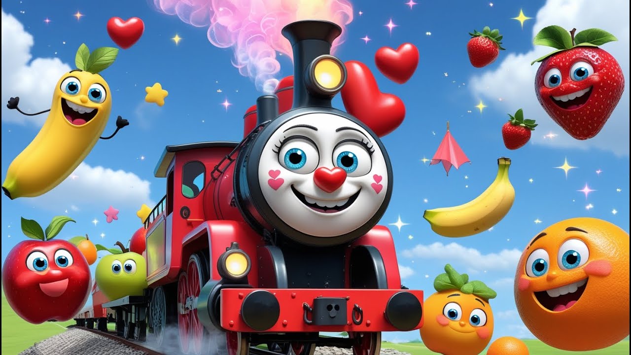 Fruity Train Song for Toddlers | Choo Choo Fruit | Baby Learning Rhymes ...