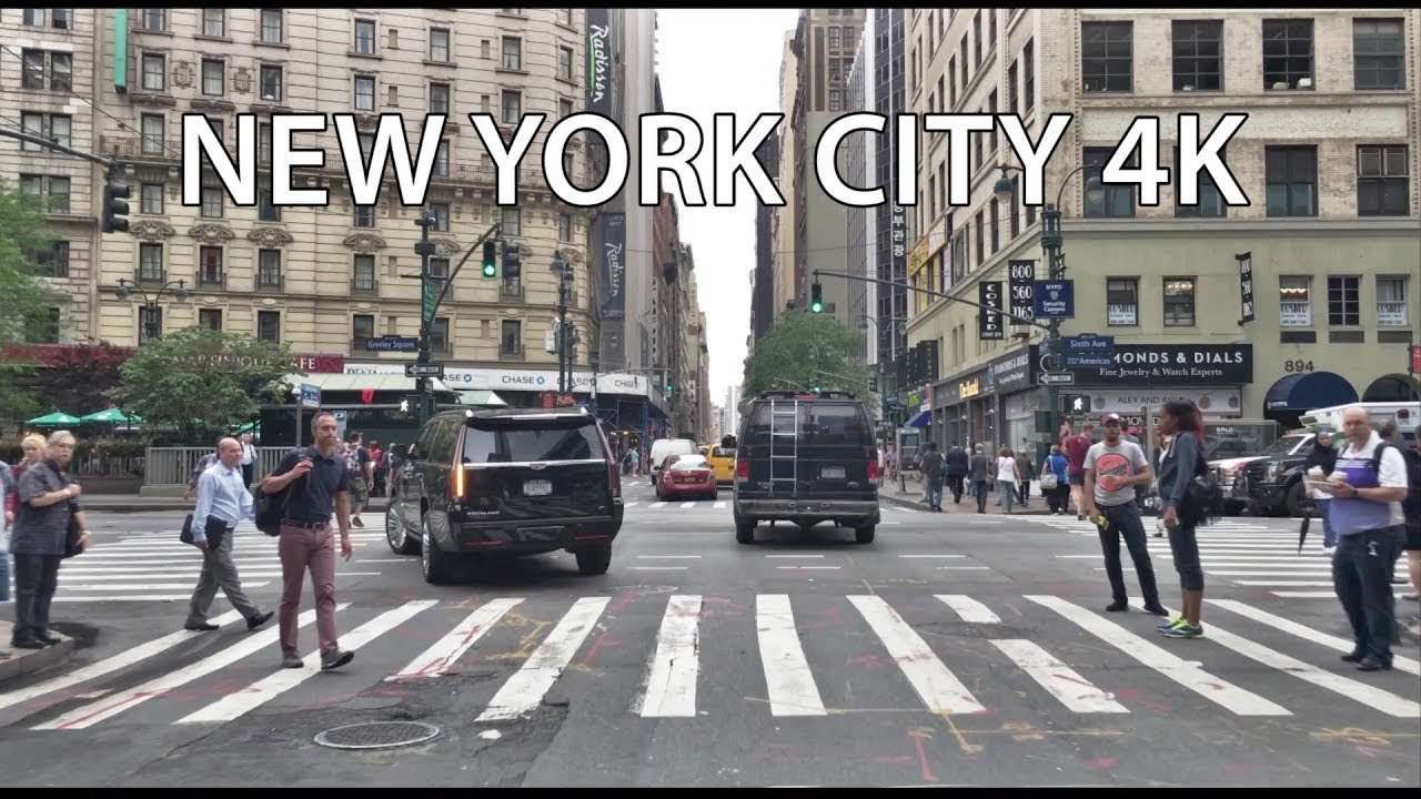 New York City 4K - Main Street Broadway - USA - YouTube