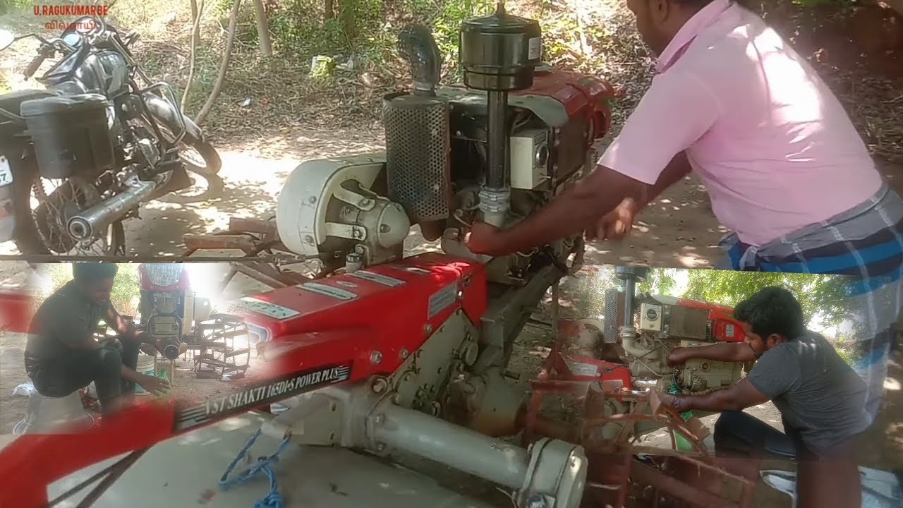Vst shakti 165DI power tiller diesel filter change engine up down problem solve 🔧vst பவர் ...