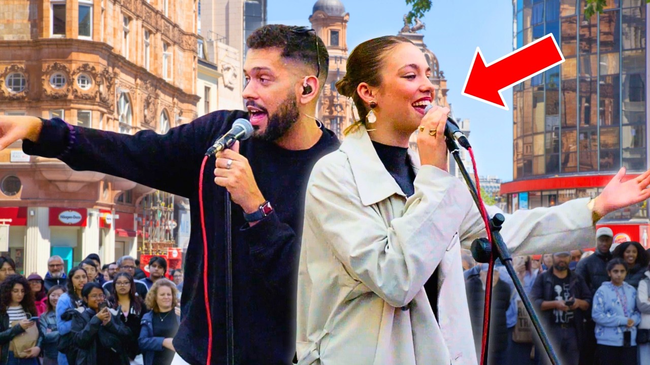 Two WORLD-FAMOUS Buskers in One EPIC Performance | Sam Smith - Lay Me ...