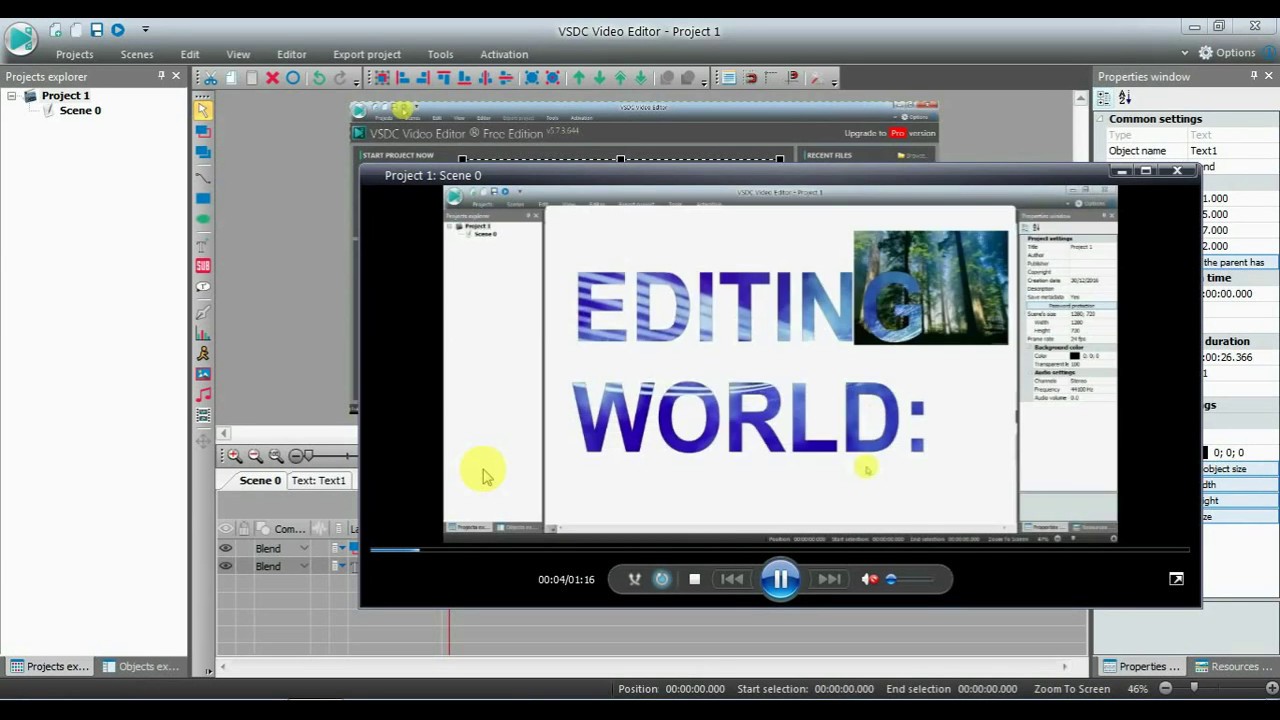 Make Video Intro With Text Masking Effect In Vsdc Youtube