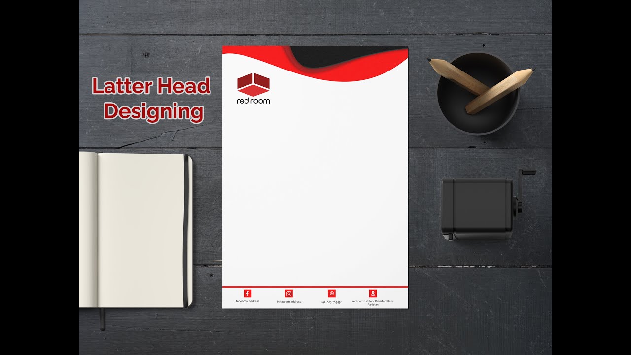 How to Design Professional Letterhead in Photoshop फोटोशॉप 2023 में ...