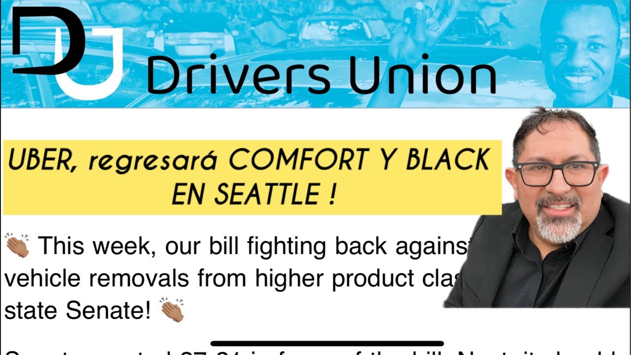 UBER, REGRESARÁ COMFORT Y BLACK A sus choferes en SEATTLE! Que pasó ...