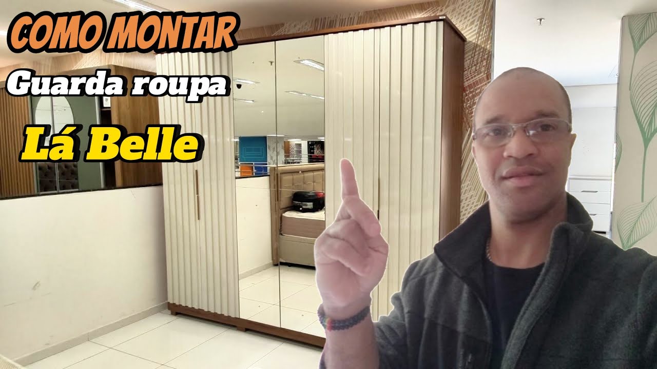 COMO MONTAR UM GUARDA ROUPA 6 PORTAS 6 GAVETAS COM ESPELHO LA BELLE ...