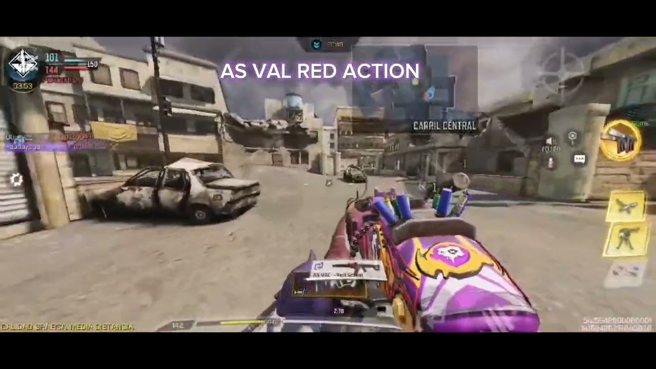 AS VAL.. RED ACTION...#COD MOBILE - YouTube