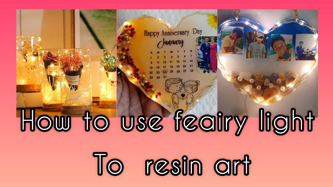 how to create resin art with fairy light? ෆෙයරි ලයිට් යොදා රේසින් ...