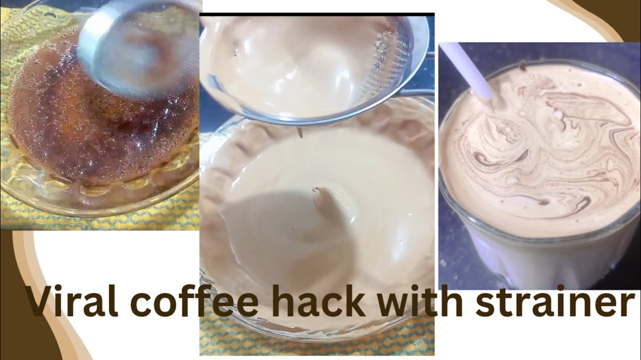 viral coffee hack with strainer - YouTube