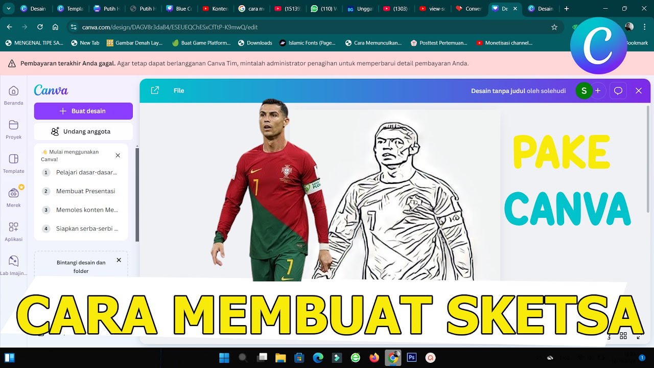 CARA MEMBUAT FOTO JADI SKETSA PENSIL DI CANVA - YouTube