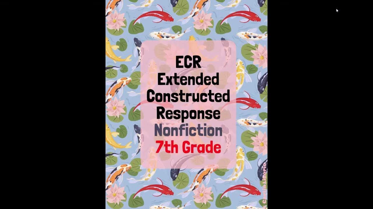 7th Grade Extended Constructed Response Ecr For The New Staar Sample