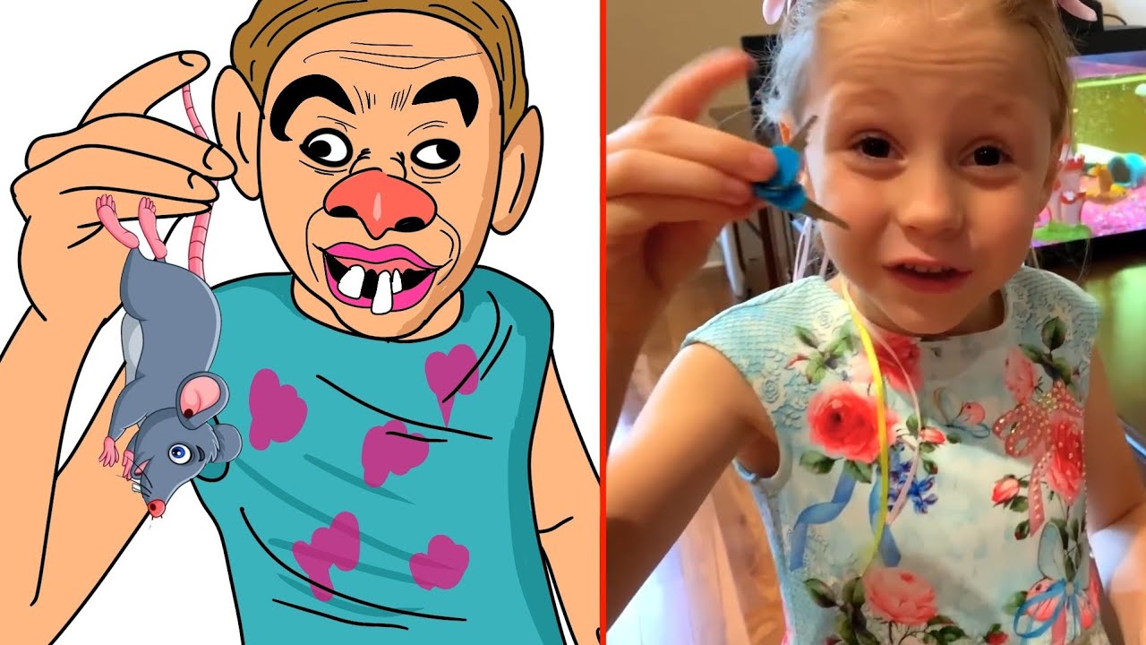 Nastya and Dad - Mysterious Challenge in The House Funny Drawing Meme ...