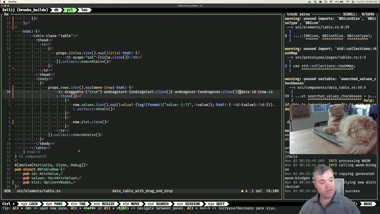 Creating a data table in Yew + Rust - YouTube