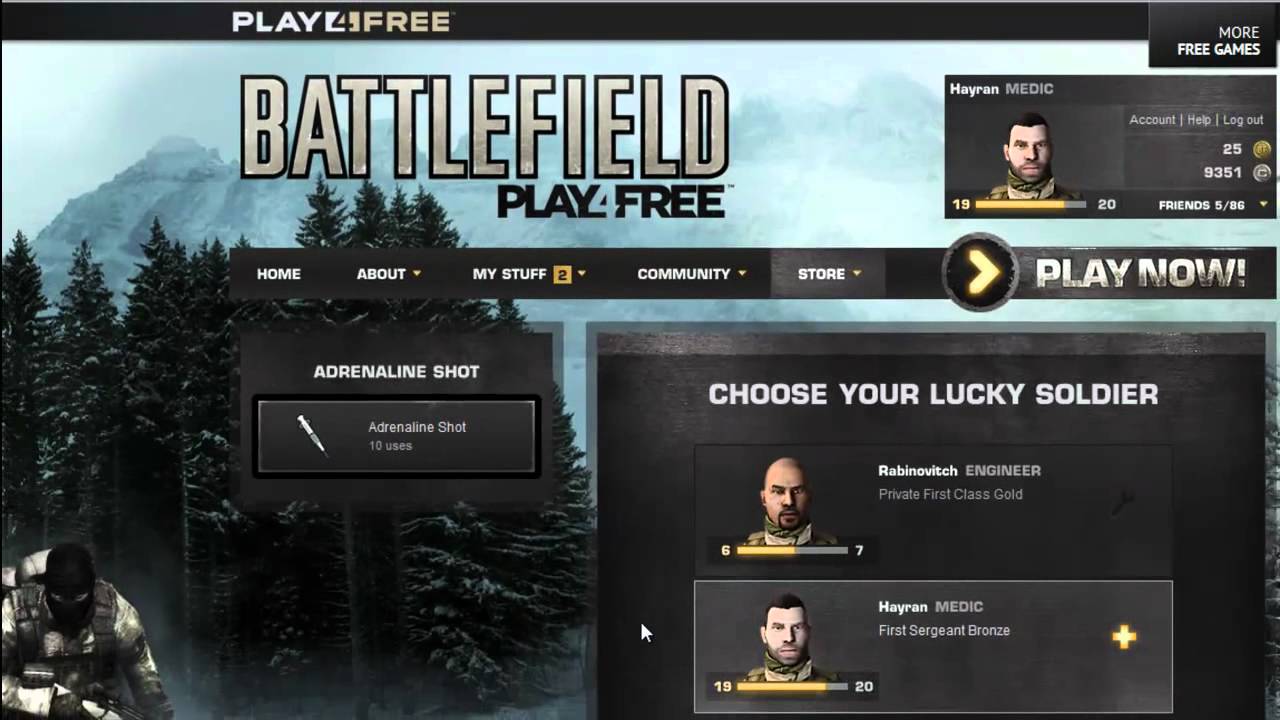 Battlefield Play4Free - Redeem Codes - Adrenaline Shots [December ...