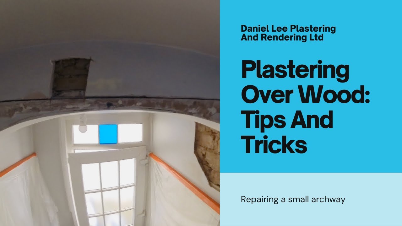 How to plaster over wood: Repairing a cracked archway. - YouTube