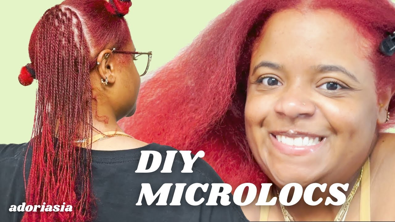 DIY MICROLOCS Installation Part 1 | two strand twist starter locs on ...