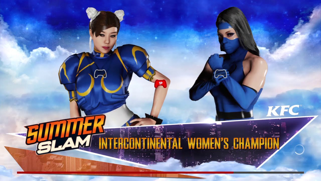 WWE 2K18 Kitana vs. ChunLi Intercontinental Womens championship - YouTube