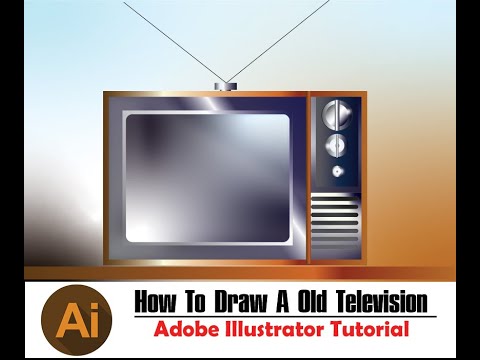 How to draw an old television (adobe illustrator tutorial) - YouTube