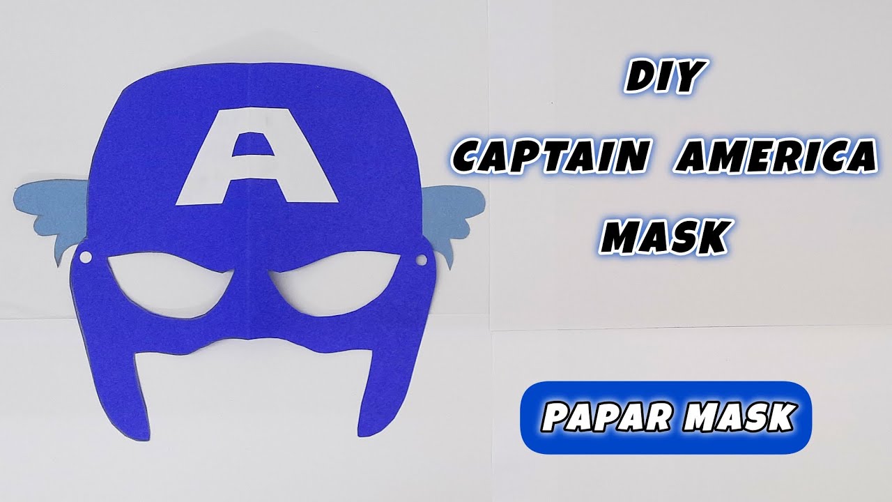 How to make Captain America face mask with paper / DIY Captain America ...