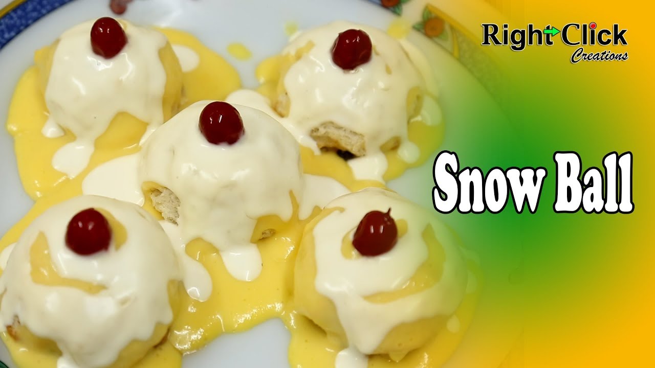 Snow Ball | Pudding | Snowball Cake | How to make Snow balls | Fruits ...