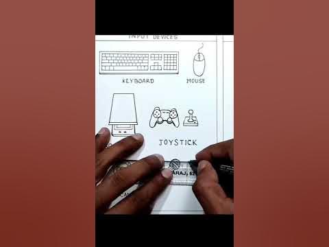 Computer input devices drawing/ how to draw computer input devices ...
