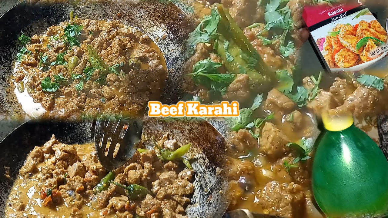 Beef Karahi Making Recipe 😀Shan Masalay Ki Beef Karahi 😍Beef Karahi ...