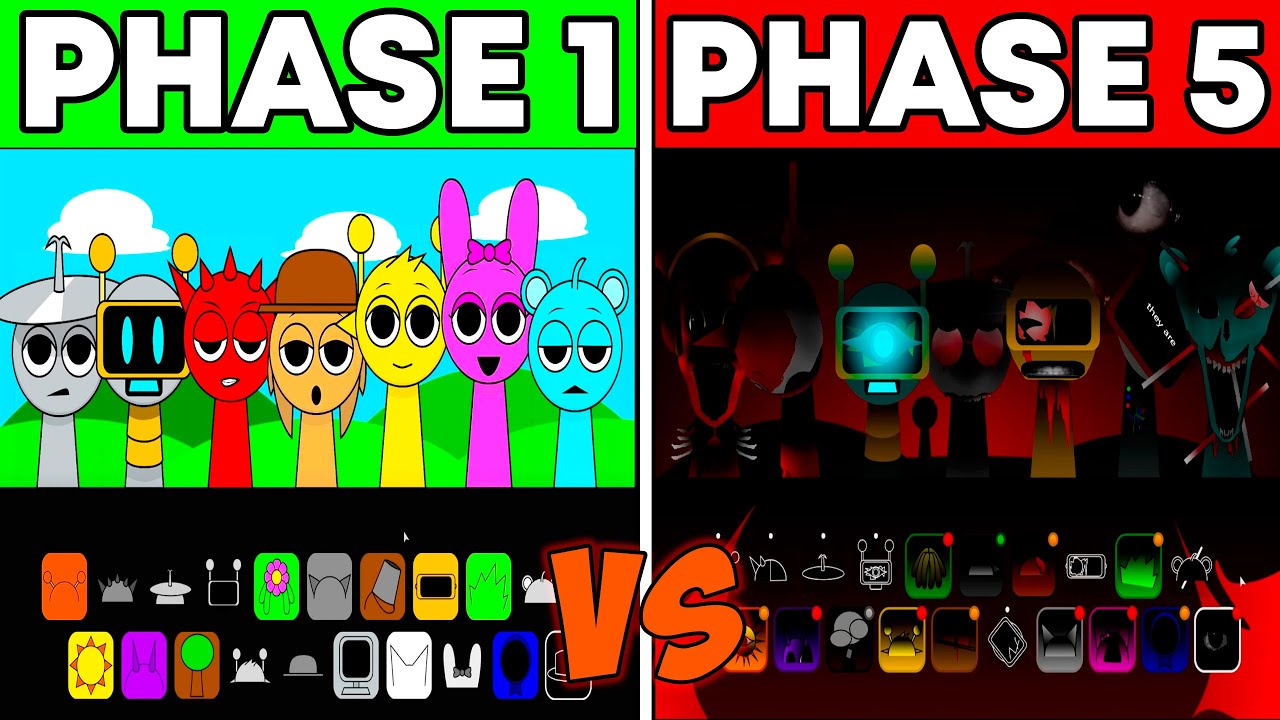 BEST COMBO INCREDIBOX SPRUNKI PHASE 1 VS PHASE 5 - YouTube