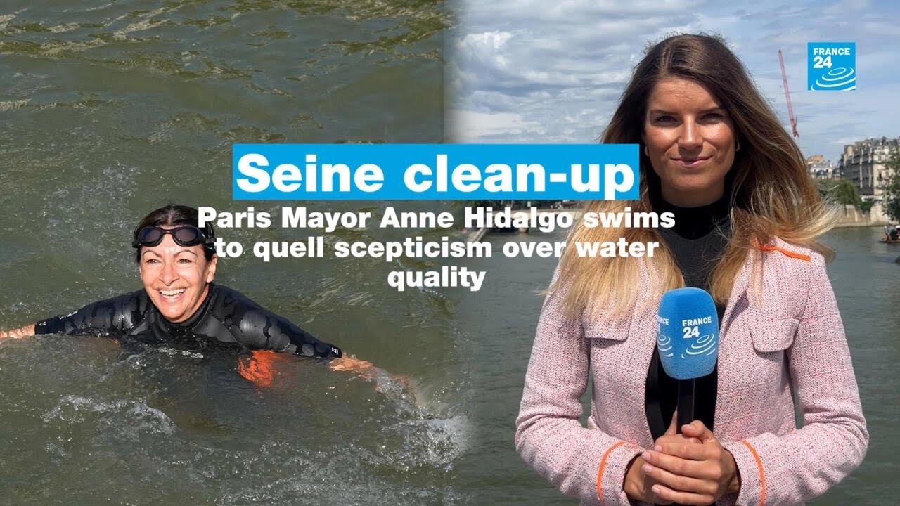 Paris Mayor Anne Hidalgo swims in Seine to quell scepticism over water ...