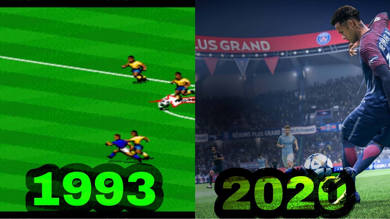 Evolution of FIFA game 1993 -2020 - YouTube