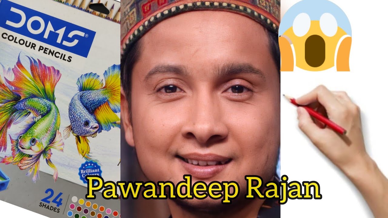 Pawandeep Rajan realistic drawing with 90rs. colour pencil | indian ...