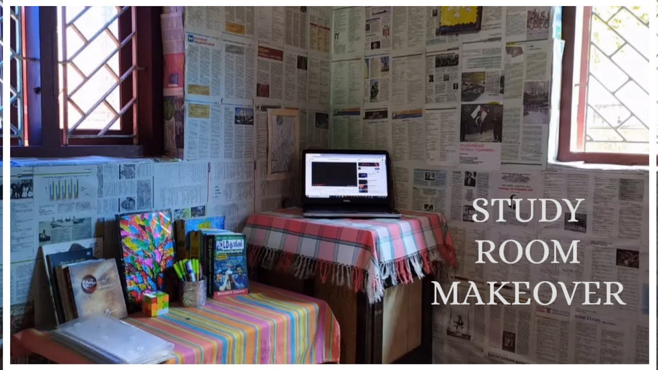Study room Makeover/how to customize your studyroom /make productive ...