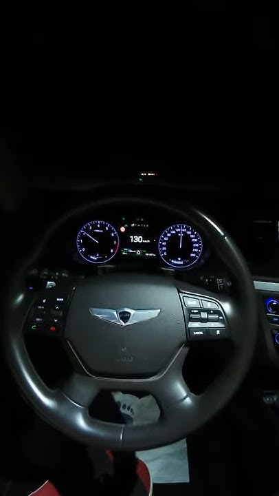 (LKAS) GENESIS G80 2015 تجربة نظام القيادة الالية الليلية - YouTube