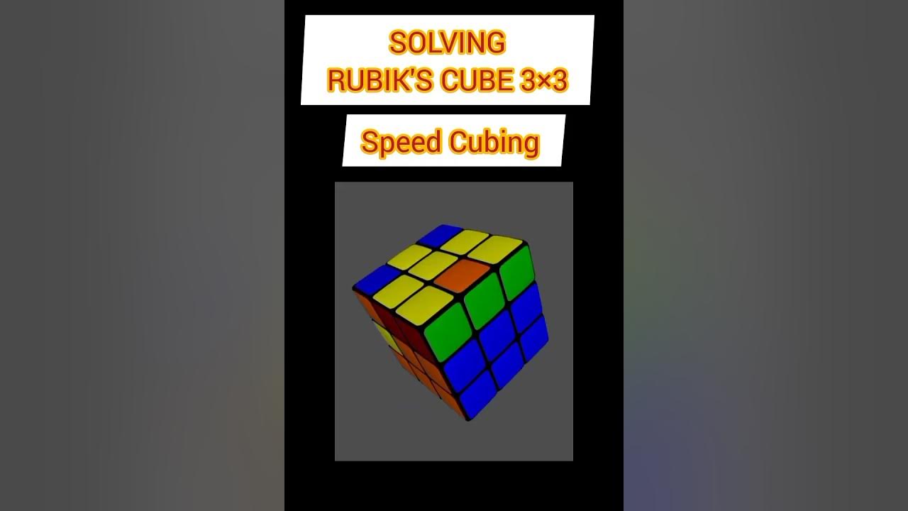 solving rubik's cube 3x3- speed Cubing - YouTube