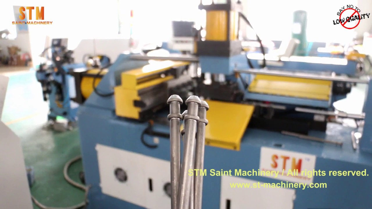 Full-auto end forming machine beading make for muffler exhaust hanger ...