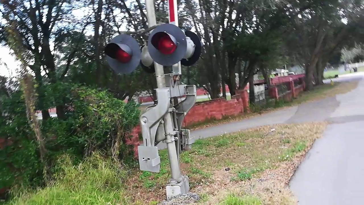 Railroad Crossing Tour at Washington Road on Bone Valley Line in ...
